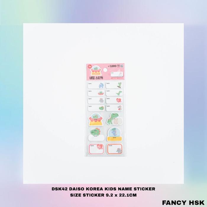 Jual KOREA DAISO KIDS NAME STICKER DSK42 - DINOSAURUS - Kota Surabaya ...