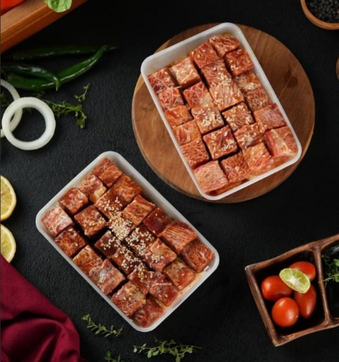 Jual Wagyu Saikoro Cubes Beef Marinated / Bumbu Premium Taste 500 GR ...