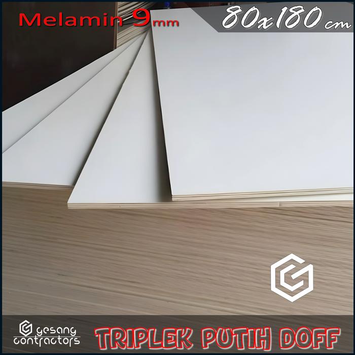 Jual Triplek Melamin Putih Doff 1 Muka Tebal 9mm ( 80x180 cm | 180x80 ...