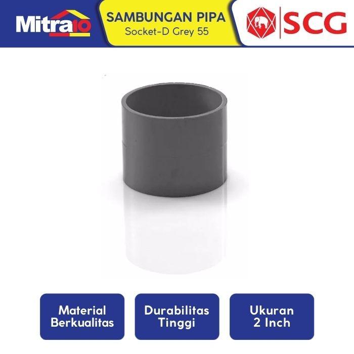Jual Scg Sok Sambungan Pipa Pvc SOCKET-D Grey 55 2 Inch - Kota Bekasi - Mitra10 | Tokopedia