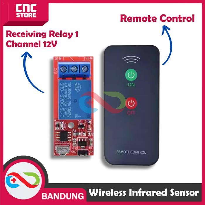 Promo Wireless Infrared Sensor Remote Control Receiving Relay 1 Channel ...