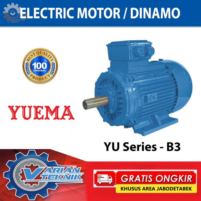 Jual DINAMO / Electric Motor / Induction Motor YUEMA YU B3 4P 4KW/5,5HP ...
