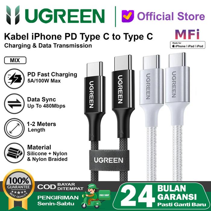 Jual UGREEN Kabel IPAD,SAMSUNG Google PD Type C To Type C Fast Charging - Kota Malang - Level99 ...