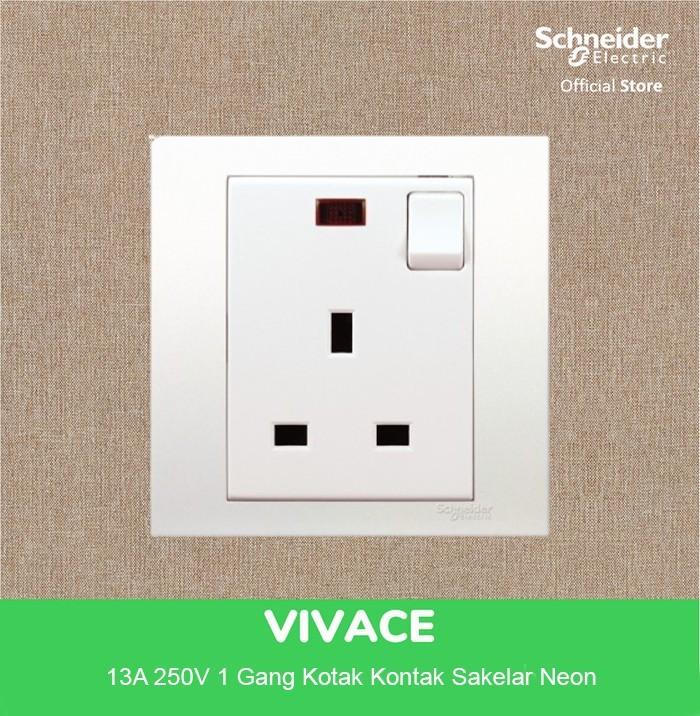 Jual Schneider Electric Wiring Vivace 13A 250V 1 Gang Stop Kontak AC ...