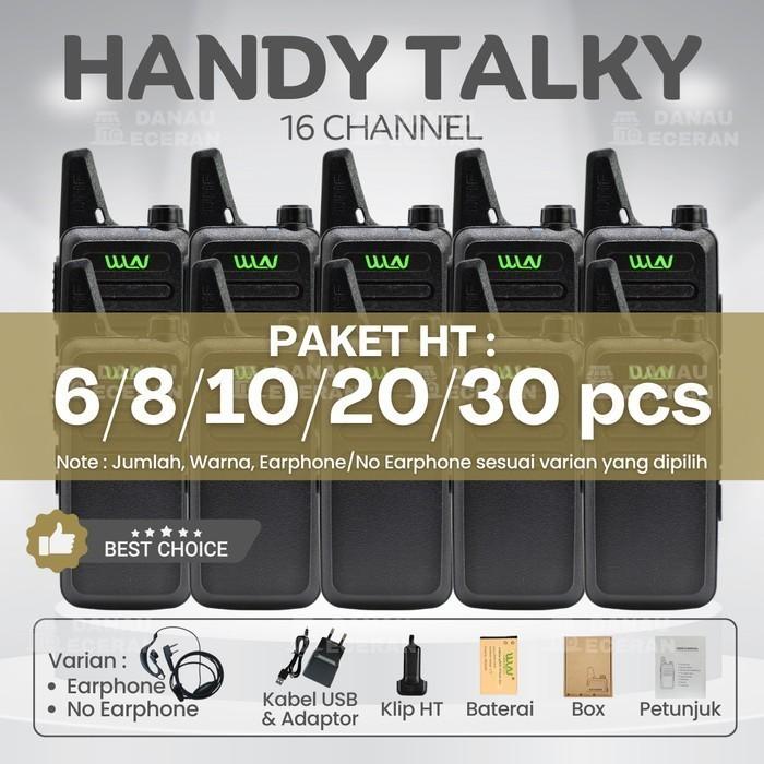 Jual Paket WLN HT KDC1 Handy Walkie Talkie Two Way Radio WLAN KD C1 UHF ...