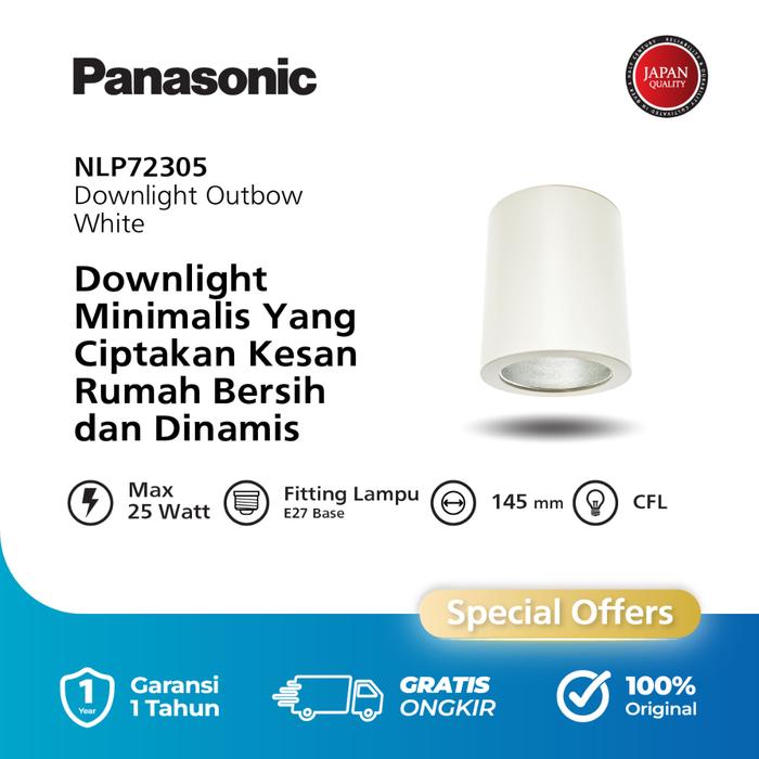Promo Panasonic Lampu Downlight Outbow Putih Silver Frosted - Kota ...