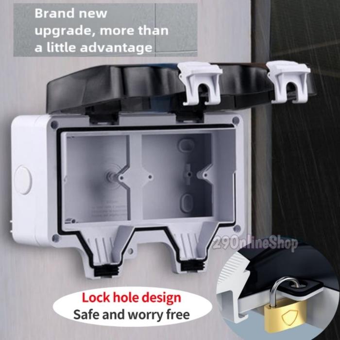 Jual box kotak cover pengaman safety lock penutup stop kontak switch ...