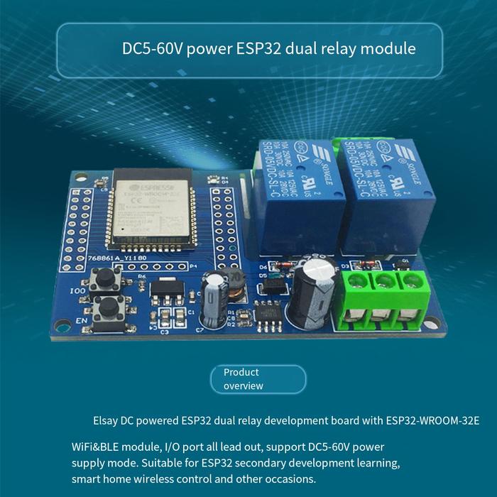 Jual ESP32 Relay Board Dual Channel WIFI Relay Module ESP32-WROOM ...
