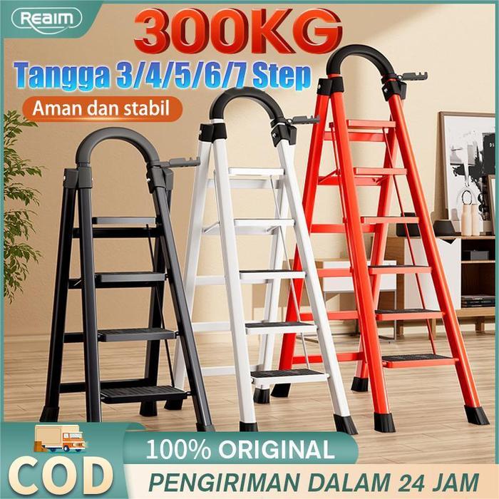 Jual Reaim Tangga 4/5/6 Step Rumah Lipat Tangga Besi Lipat Household ...