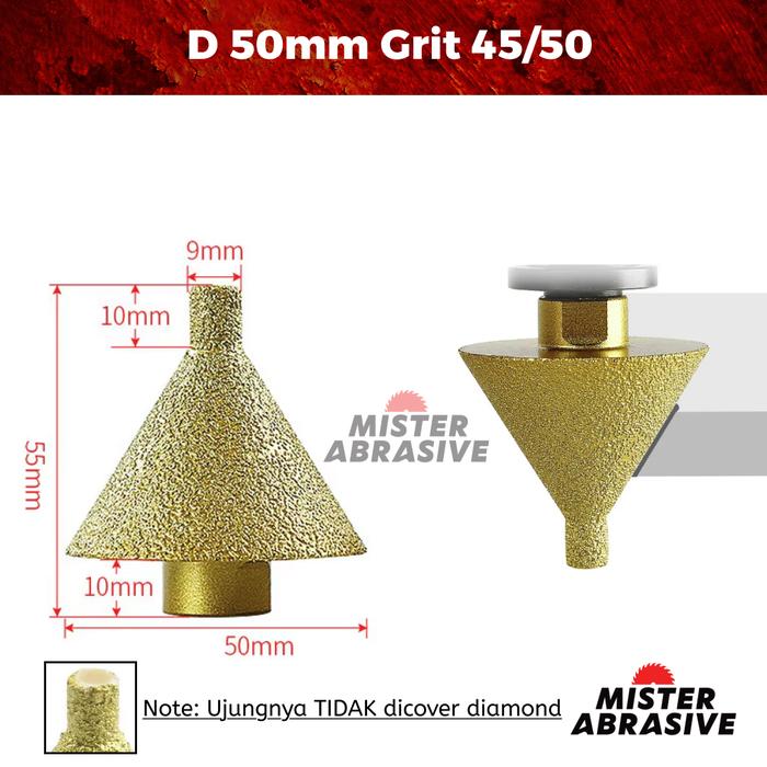 Jual Diamond Grinding Wheel Arc Chamfering Flat Bevel Mata Gerinda ...