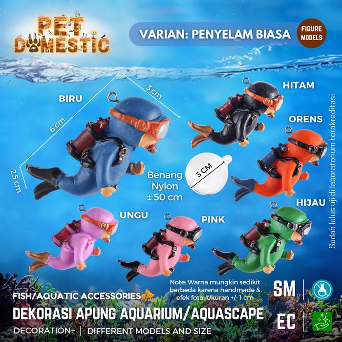 Jual Hiasan Ornamen Miniatur Penyelam Floating Aquarium Ikan Dekorasi ...