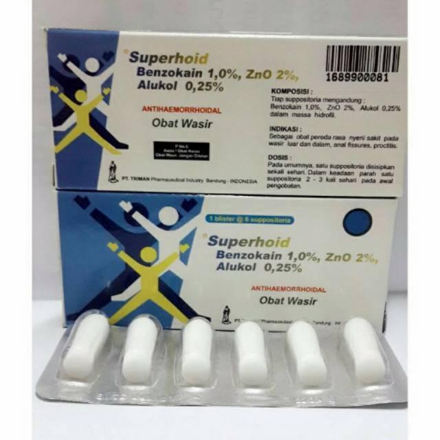 Jual Superhoid Suppositoria Anti Hemoroid obat Wasir Ambeyen isi 6 supp ...