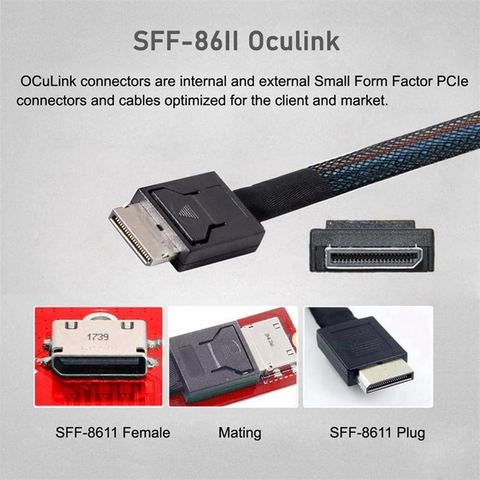 Jual 2230 Nvme M.2 Male To Oculink SFF-8612 SFF-8611 PCI-E4.0 67 Pin ...