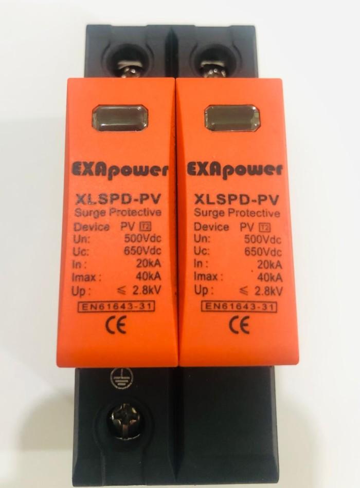 Jual SPD DC 2P 500V Surge Protection Device Arrester Anti Petir PV 20 ...