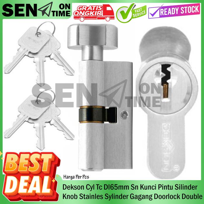 Jual Dekson Cyl Tc Cylinder Dekkson Dl65mm Sn Kunci Pintu Silinder ...