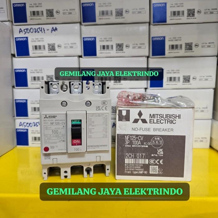 Jual MCCB MITSUBISHI NF125-CV 3P 100A 10KA NO-FUSE BREAKER MITSUBISHI ORIGINAL JAPAN - Jakarta ...