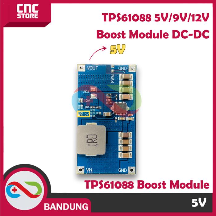 Jual TPS61088-5V/9V/12V Boost Module DC-DC Switching Power Supply High ...