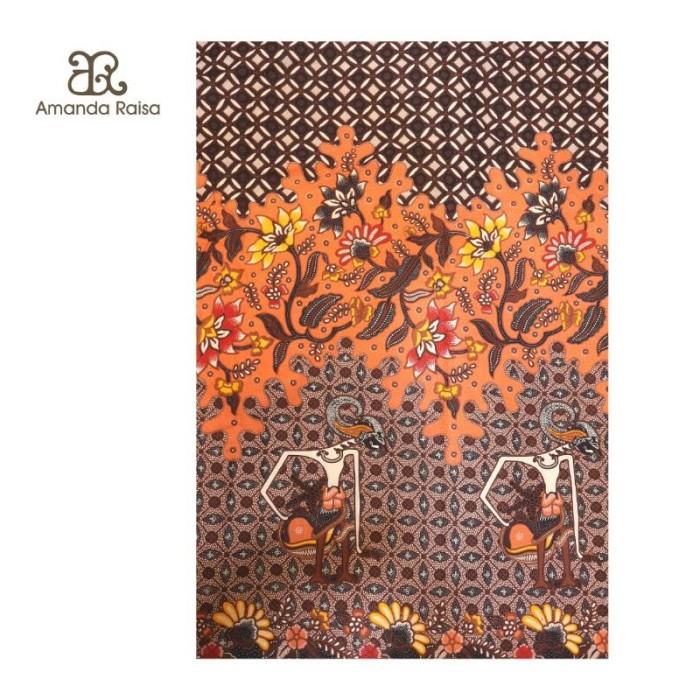 Jual Kain Batik Meteran Potongan Motif Ceplok Wayang - Orange, 1 Meter ...