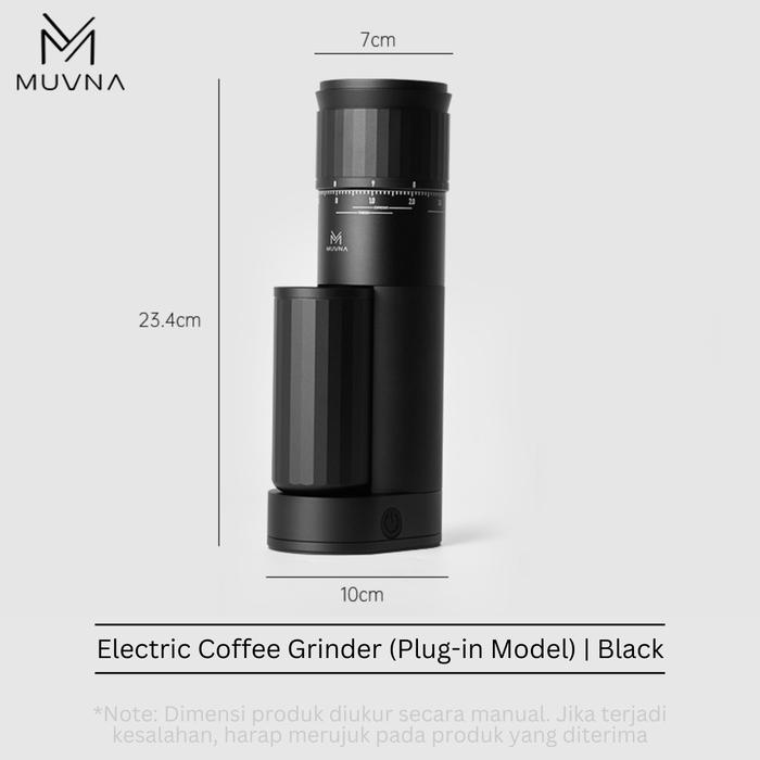 Jual MUVNA Electronic Coffee Grinder Conical Burr Stainless Steel Espresso Manual Brew Engrave ...