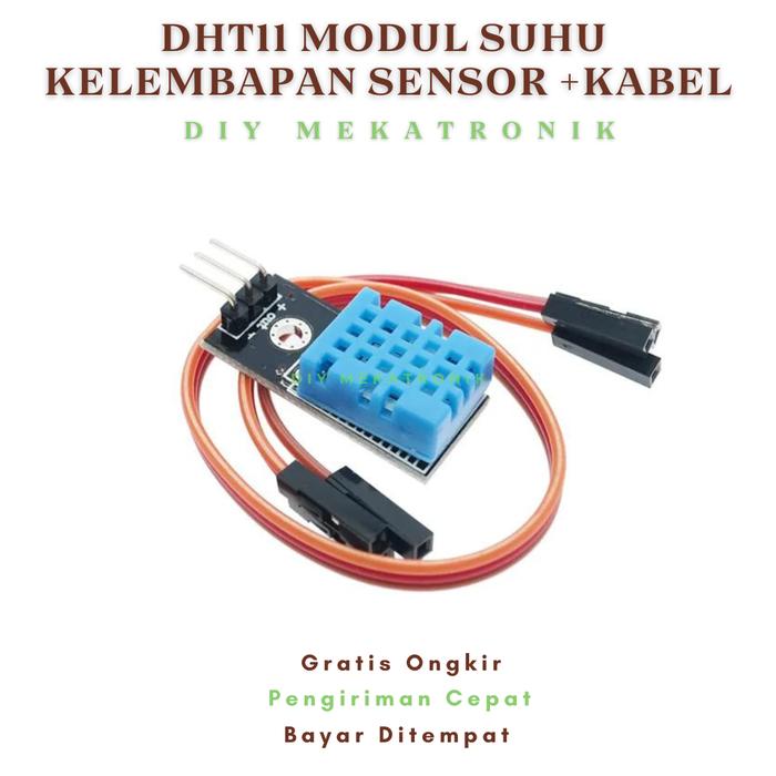 Jual DHT11 Sensor Suhu Kelembapan +Kabel Temperature Humidity - Kota ...