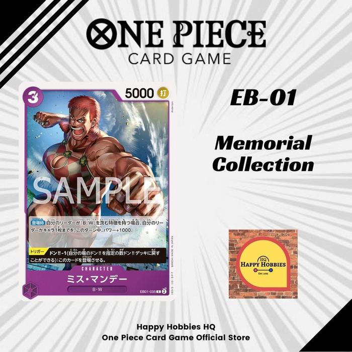 Jual One Piece Card Game EB01-035 Miss Monday C - Kota Surabaya - Happy Hobbies HQ SUB | Tokopedia