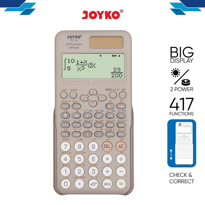 Jual Kalkulator Ilmiah JOYKO CC-61 - Scientific Calculator Mirip FX ...