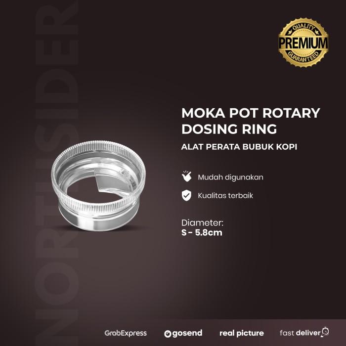 Jual moka pot kopi powder coffee dosing ring funnel rotating leveling ...
