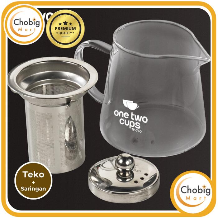 Jual Chobig Teko Poci Teh Kaca Gelas Tahan Panas Dengan Saringan Glass ...