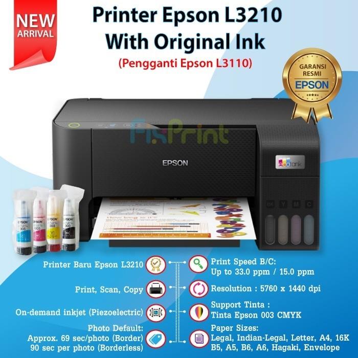 Jual Epson L3210 Hitam / L3216 Putih Ecotank All In One Ink Tank Printer - Jakarta Timur - fast ...