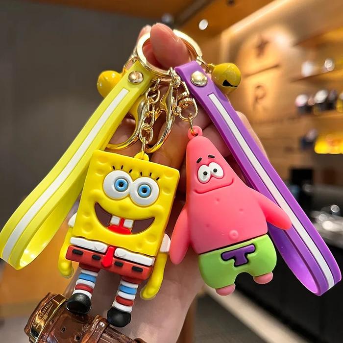 Jual Kawaii SpongeBob Keychain Cute Patrick Star Squidward Tentacles K ...
