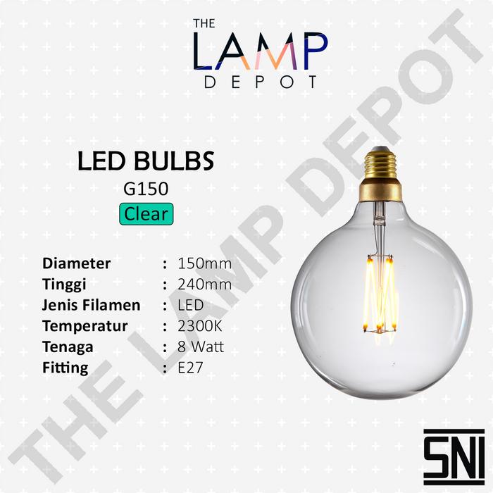 Jual Bohlam LED Filamen Edison - G - G150 Clear - Jakarta Utara - The ...