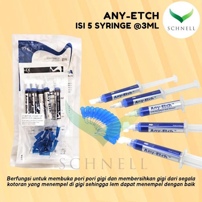 Jual Etching gel Anycom/ Etchant Made In Korea Any Etch 37% HV 5x3ml ...