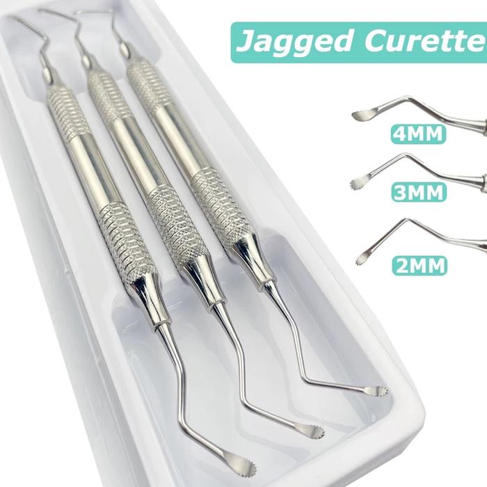 Jual Dental Jagged Curette Professional Implant Instrument Tools ...