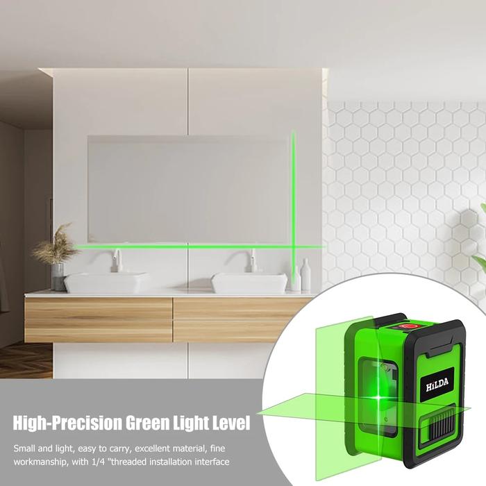 Jual 2 Lines Levels Measurement Tool Professional Green Light Level ...