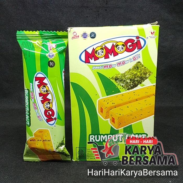 Jual SNACK MOMOGI LONG STICK RUMPUT LAUT ISI 10'S X 12GR- PER BOX ...