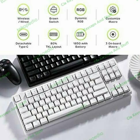 Jual New Royal Kludge Rk987 / Rk87 3 Mode Wireless Tkl Mechanical ...