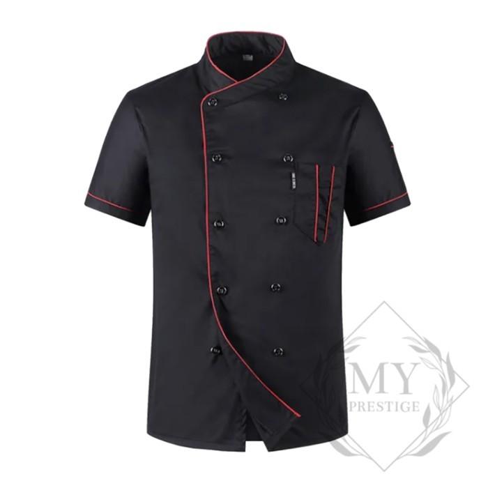 Jual Baju Seragam Koki Chef Lengan Pendek Kemeja Dapur Masak Pria ...