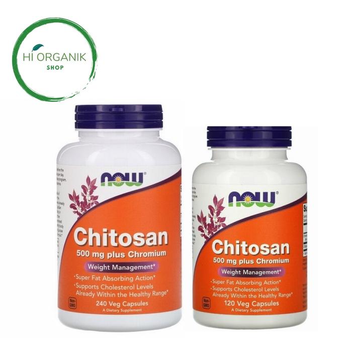 Jual Now Foods Chitosan Plus Chromium 500 mg 120 Caps ; Chitosan Plus ...
