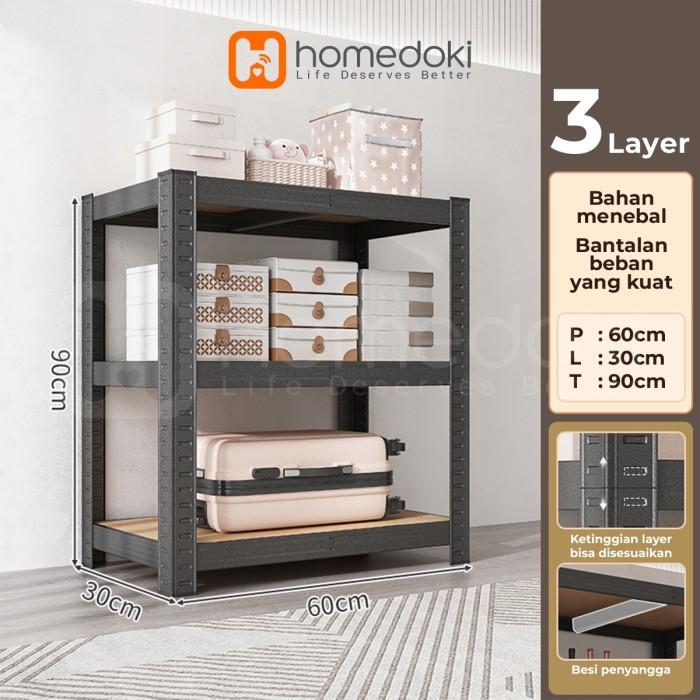 Promo Homedoki Rak Penyimpanan/5 Susun Rak Gudang Serbaguna/Rak ...