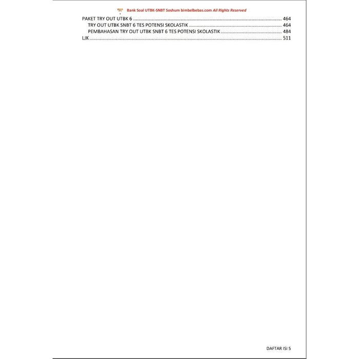 Jual Bebas Bank Soal UTBK SNBT 2024 TPS dan Literasi Lengkap 7 Subtest ...