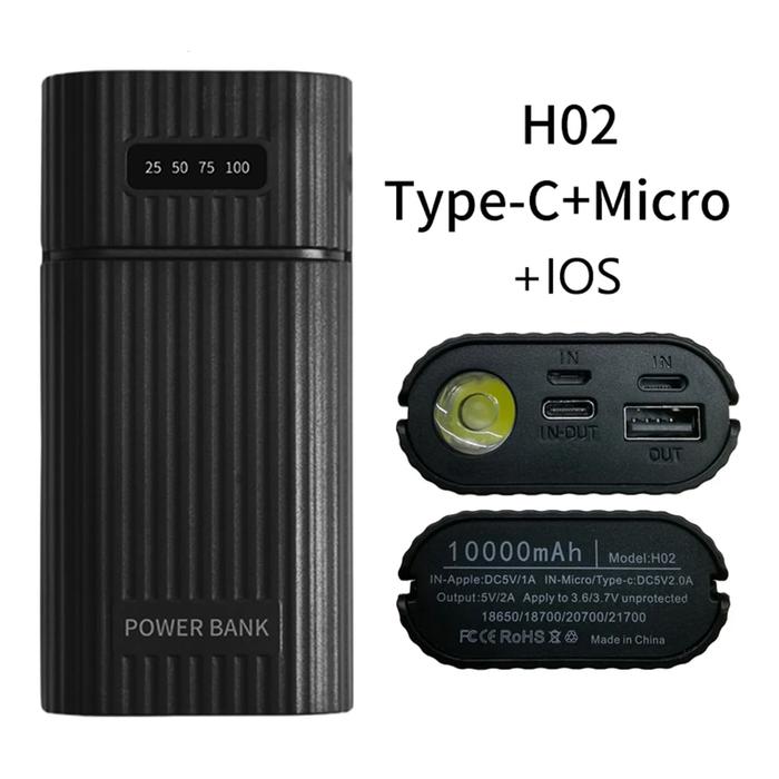 Jual 2/3-Port Input 18650/18700/20700/21700 Battery Charger Adapter LCD ...