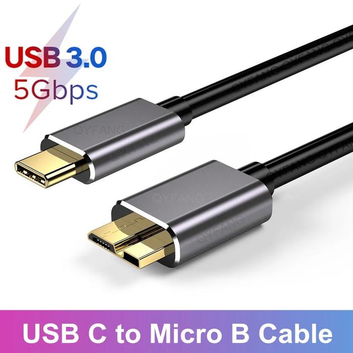 Jual Usb C To Micro B Cable Usb 3.0 Type C 5Gbps Data Connector - Kota ...