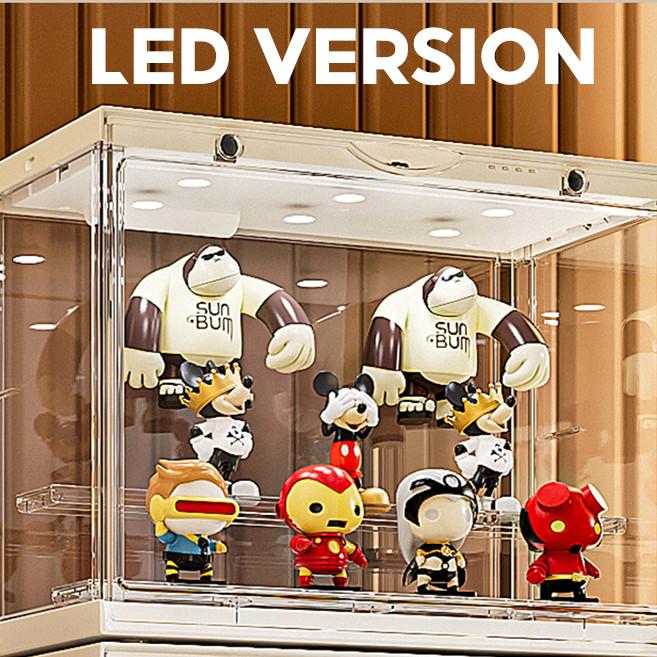 Jual New LED Light Fully Transparent Display Case Blind Box Popmart ...