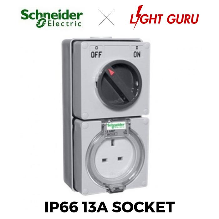 Jual Promo Schneider 13A Outdoor Socket IP66 Weatherproof S56C313GY ...