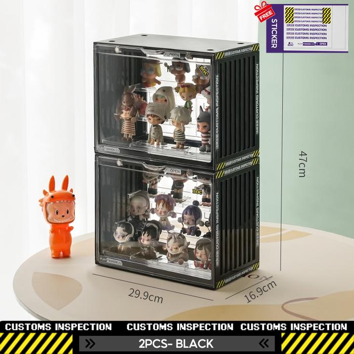 Jual New LED Light Popmart Display Box Acrylic Display Case Blind Box ...