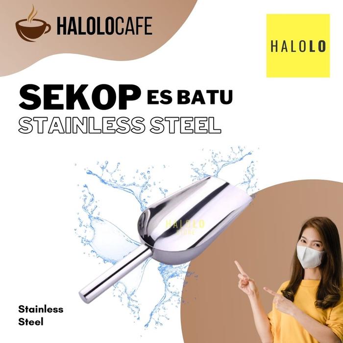 Jual Penawaran Terbatas Sekop Es Batu Stainless Sendok Skop Stenless ...