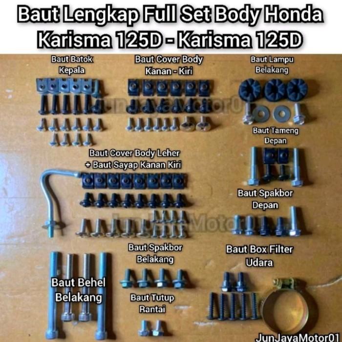 Jual baut lengkap full set body Honda karisma 125D - baut full body ...