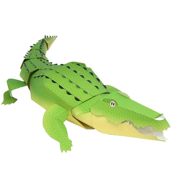 Jual Crocodile Folding Origami Art Mini Cute 3D Paper Model Papercraft ...