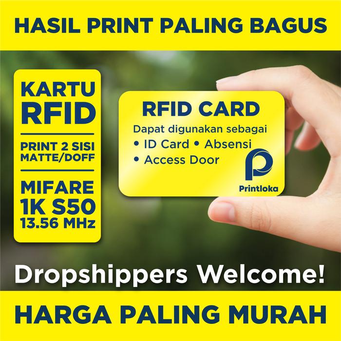 Jual PTR RFID Mifare 1k S50 Print Cetak ID Card Access Kartu Absensi ...
