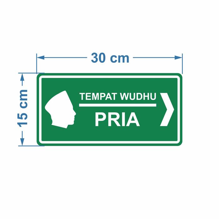 Jual FN7 Rambu Sn Penunjuk Arah Tempat Wudhu Pria Atau Wanita 3cm x ...